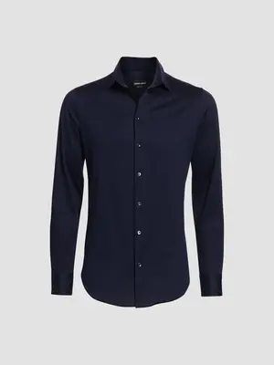 Giorgio Armani Jersey Sport Shirt - Navy