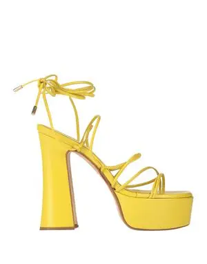 NCUB Leather Platform Sandals - Yellow