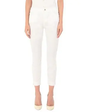 KAOS JEANS Straight Leg Trousers - White