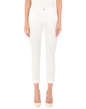 KAOS JEANS Straight Leg Trousers - White