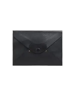 Valentino Garavani Leather Clutch With Appliqués - Black