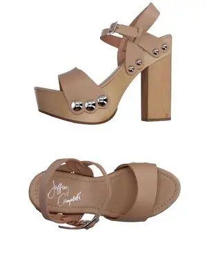 Jeffrey Campbell Leather Sandals - Beige