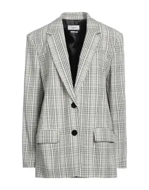 MARANT ETOILE Tartan Tweed Blazer - Beige