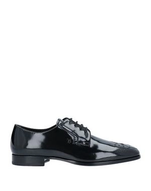 TOD'S Lace-up Glossed-leather Derby Shoes - Black