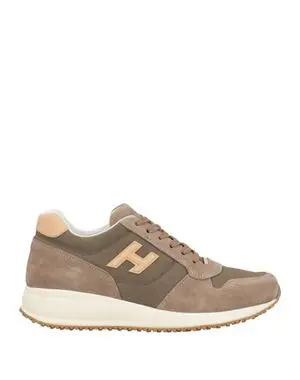 Hogan Sand Leather Sneakers - Grey