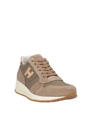 Hogan Sand Leather Sneakers - Grey