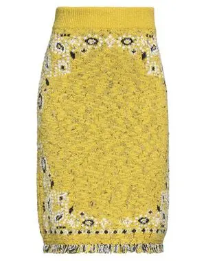 Alanui Midi Pencil Skirt Yellow