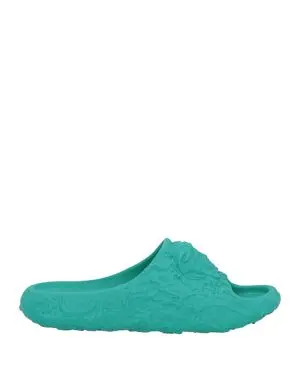 Versace Lime Rubber Pool Slides