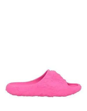 Versace Lime Rubber Slides Magenta