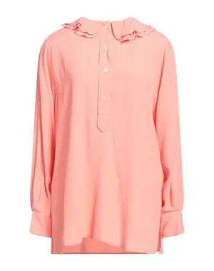 AGLINI Ruched Crepe Shirt - Pink
