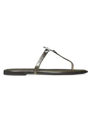 Tory Burch Women's Roxanne Jelly Thong Sandals - Ivory  - Turkishcoffee