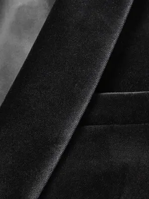 Mr P. Cotton-blend Velvet Tuxedo Jacket - Black