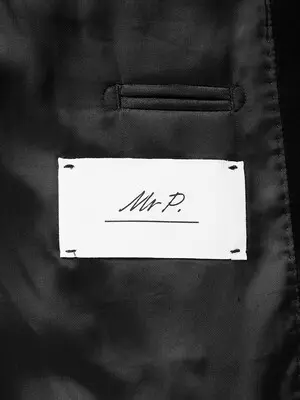 Mr P. Cotton-blend Velvet Tuxedo Jacket - Black