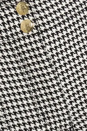 Derek Lam 10 Crosby Houndstooth Cottonblend Tweed Flared Pants