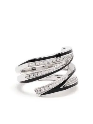 Stephen Webster 18kt White Gold Vertigo Infinity Diamond Ring - Silver