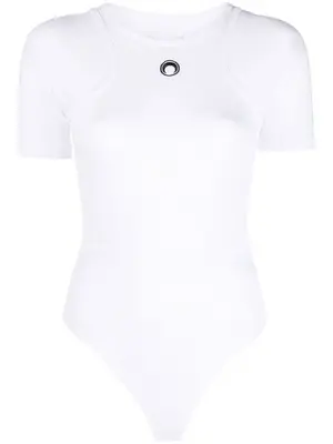 MARINE SERRE Logo-print Bodysuit