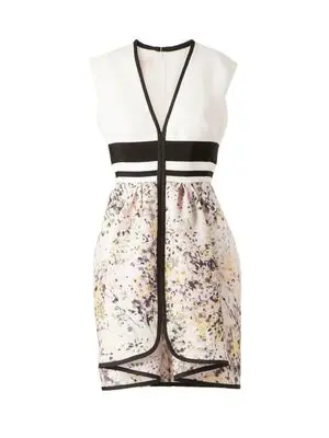 Giambattista Valli Sleeveless Dress With Ruffle Skirt - White