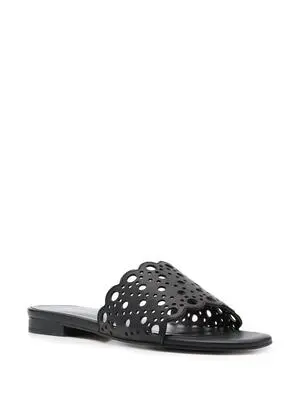 TWINSET Slip-on Flat Sandals - Black