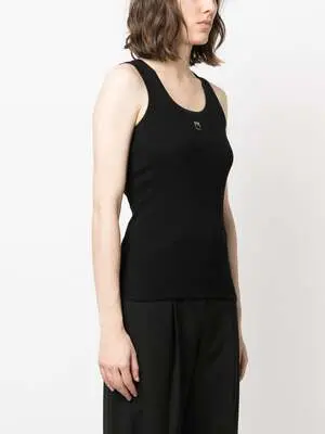 Pinko Embroidered Logo Tank Top - Black