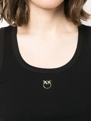 Pinko Embroidered Logo Tank Top - Black