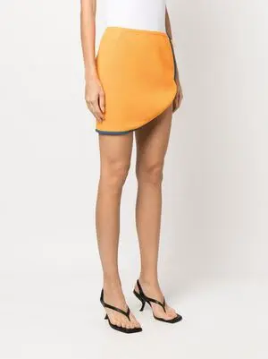 DIESEL® Ribbed-knit Asymmetric Mini Skirt