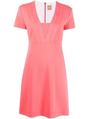 BOSS Square Neck Short Dress