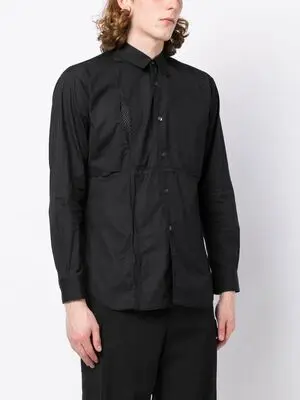 Comme Des Garçons Panelled-design Cotton Shirt