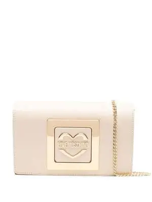 Moschino Logo-plaque Crossbody Bag - Neutrals