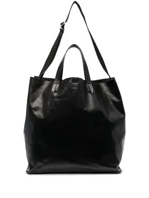 JIL SANDER Wrinkled-effect Tote - Black