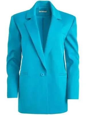 Alice + Olivia Shan Padded-shoulder Blazer