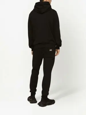 Dolce & Gabbana Hooded Zi-up Sweatshirt - Black