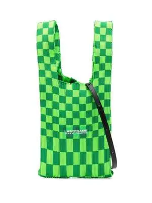 LASTFRAME Ichimatsu Check-pattern Tote Bag