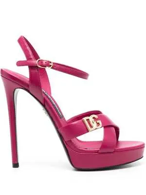 Dolce & Gabbana Logo-plaque Leather Sandals