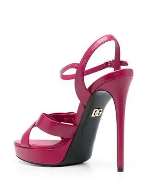 Dolce & Gabbana Logo-plaque Leather Sandals