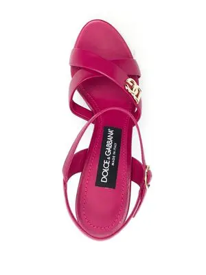 Dolce & Gabbana Logo-plaque Leather Sandals