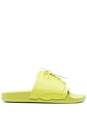 MAISON MARGIELA Lace-up Pool Slides - Green