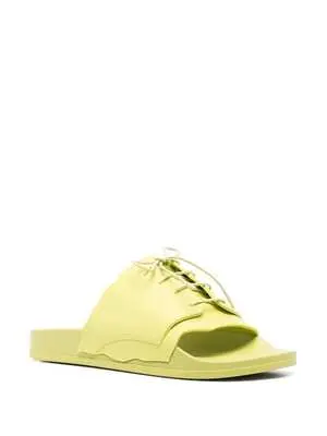 MAISON MARGIELA Lace-up Pool Slides - Green