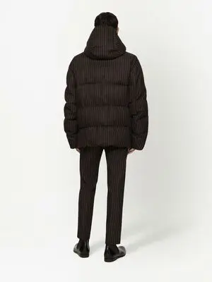 Dolce & Gabbana Pinstriped Puffer Jacket