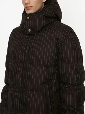 Dolce & Gabbana Pinstriped Puffer Jacket