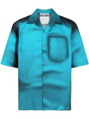 Moschino Short-sleeve Cotton Shirt - Blue