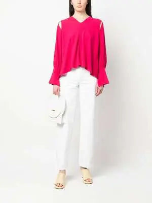 Erika Cavallini V-neck Blouse - Pink
