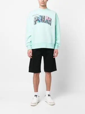 Palm Angels Graphic-print Crew-neck Sweatshirt