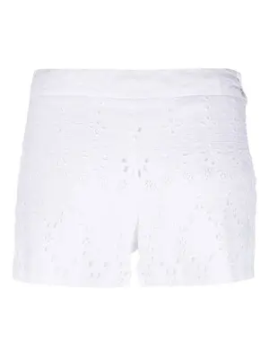120% Lino Eyelet Linen Shorts