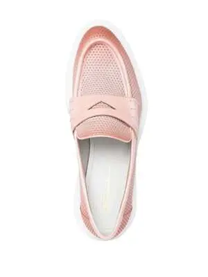Santoni Leather Penny Loafers