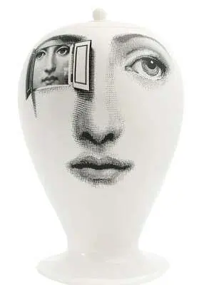 FORNASETTI Lip Print Vase - White