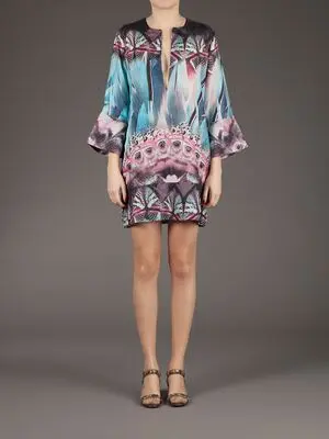 VICEDOMINI Printed Tunic Dress