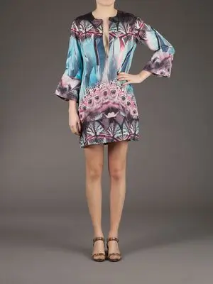 VICEDOMINI Printed Tunic Dress