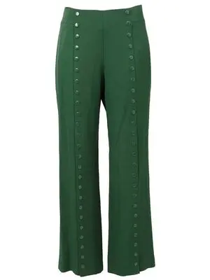 Rosie Assoulin Studded Wide Leg Trousers - Green