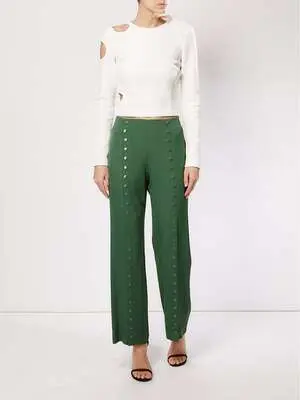Rosie Assoulin Studded Wide Leg Trousers