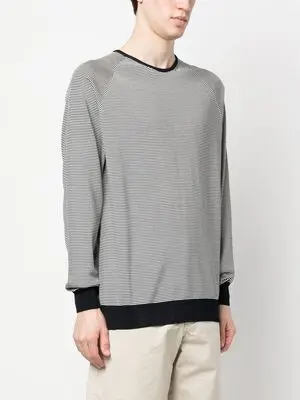LARDINI Horizontal-stripe Crew Neck Jumper